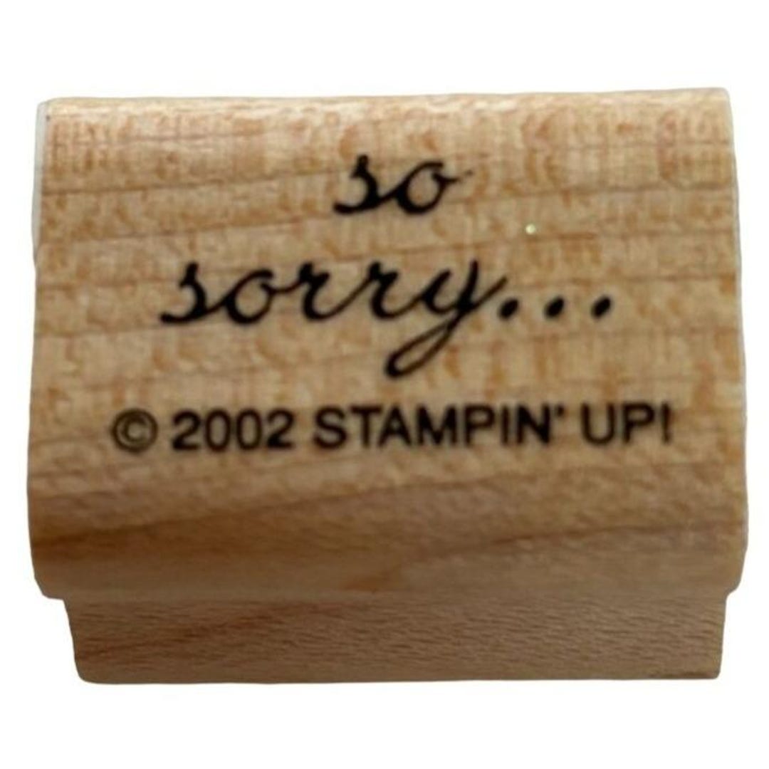 Stampin up Rubber Stamp so Sorry Sympathy Card Making Words Apology ...