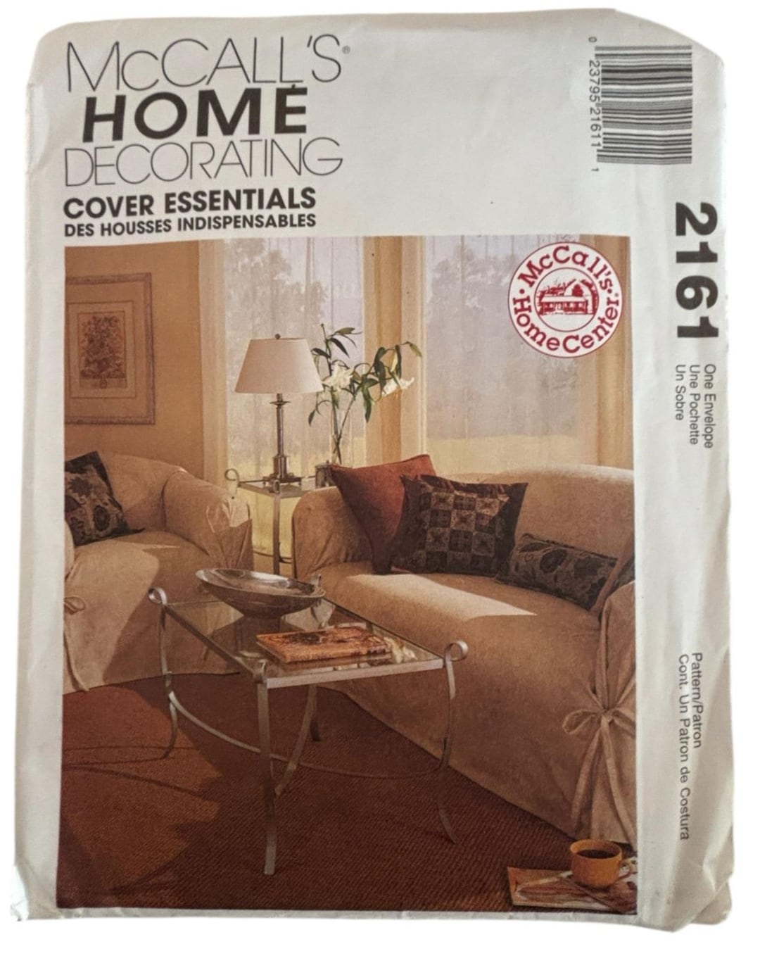 Mccalls Sewing Pattern 2161 Home Decorating Sofa Couch Slipcovers Chair ...