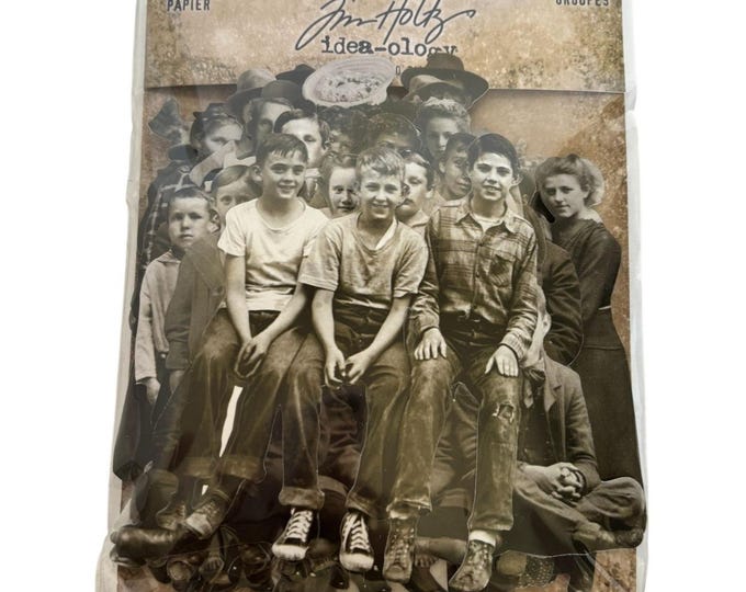Tim Holtz Idea-ology Paper Dolls Groups Clipped Portrait Collage Mixed ...