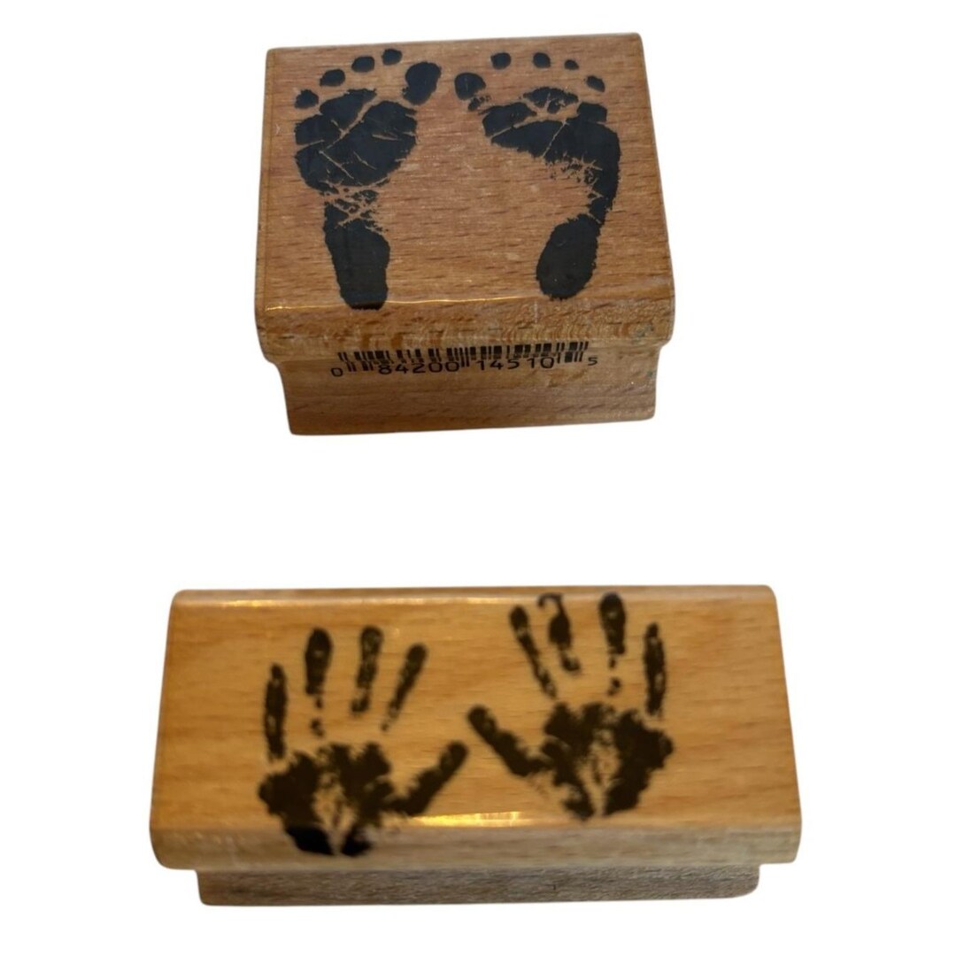 Stampcraft Rubber Stamps Baby Handprints and Footprints Hand Foot Card ...