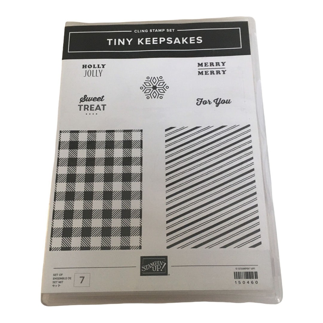 Stampin up Cling Stamps Set Tiny Keepsakes Christmas Gift Tag Card ...