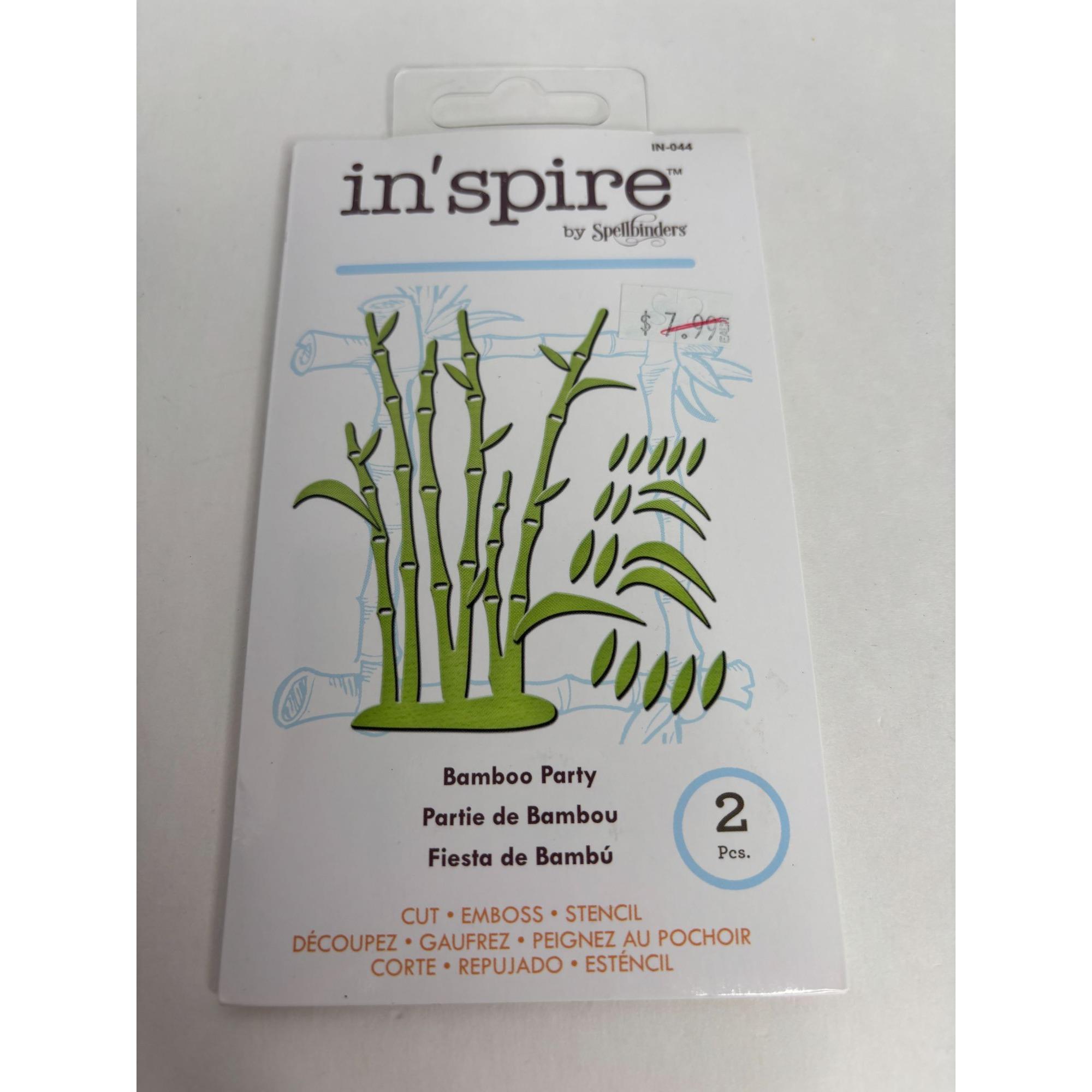 Spellbinders Inspire Bamboo Party Die Cut and Embossing Stencil Set 2 ...