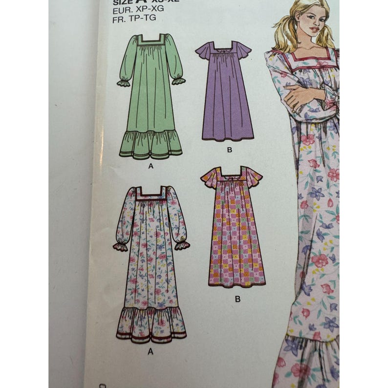 Simplicity Sewing Pattern 2731 Pajamas Nightgown Muumuu XS-XL 6-24 ...