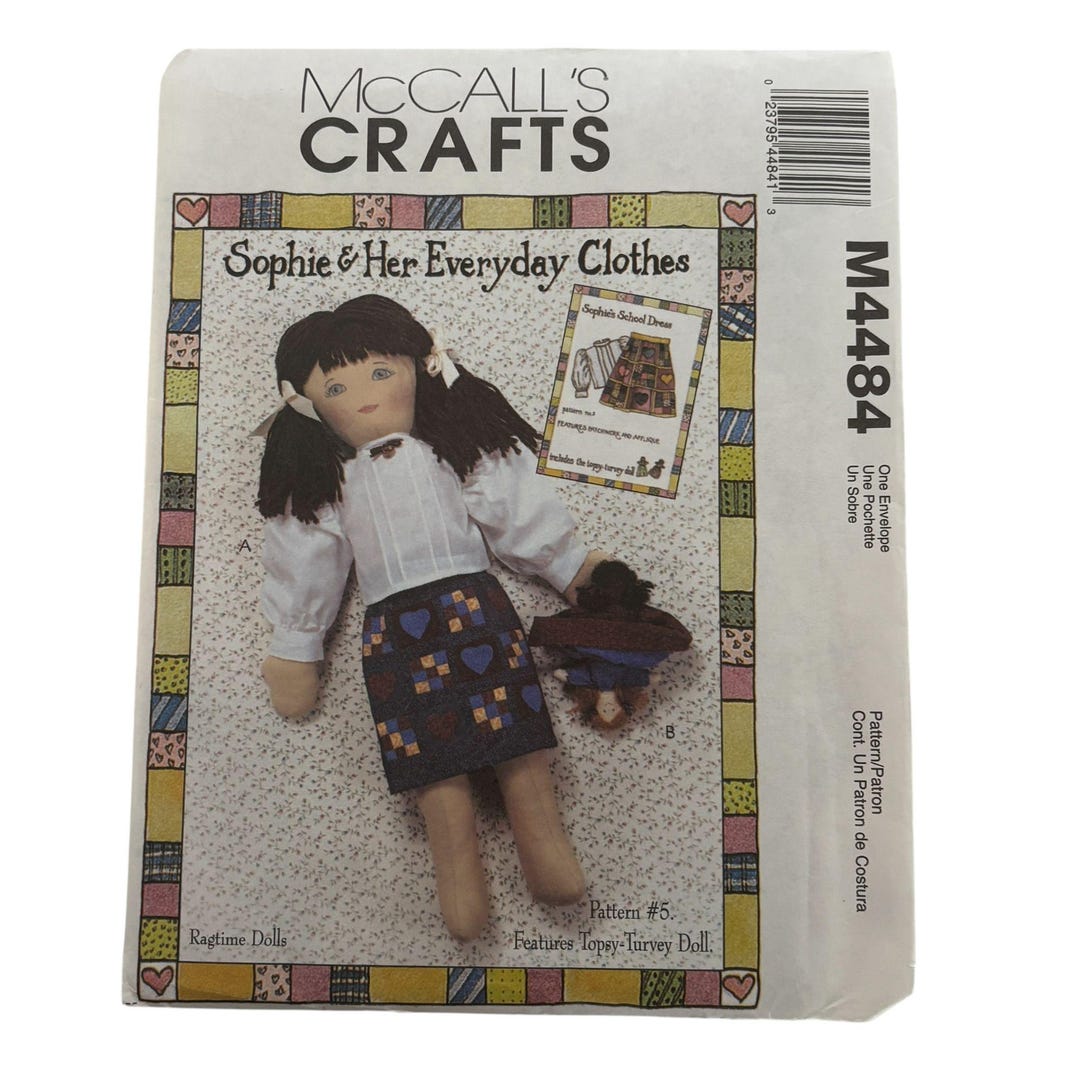 Mccalls Sewing Pattern M4484 Sophie Doll Clothes Clothing School Dress ...