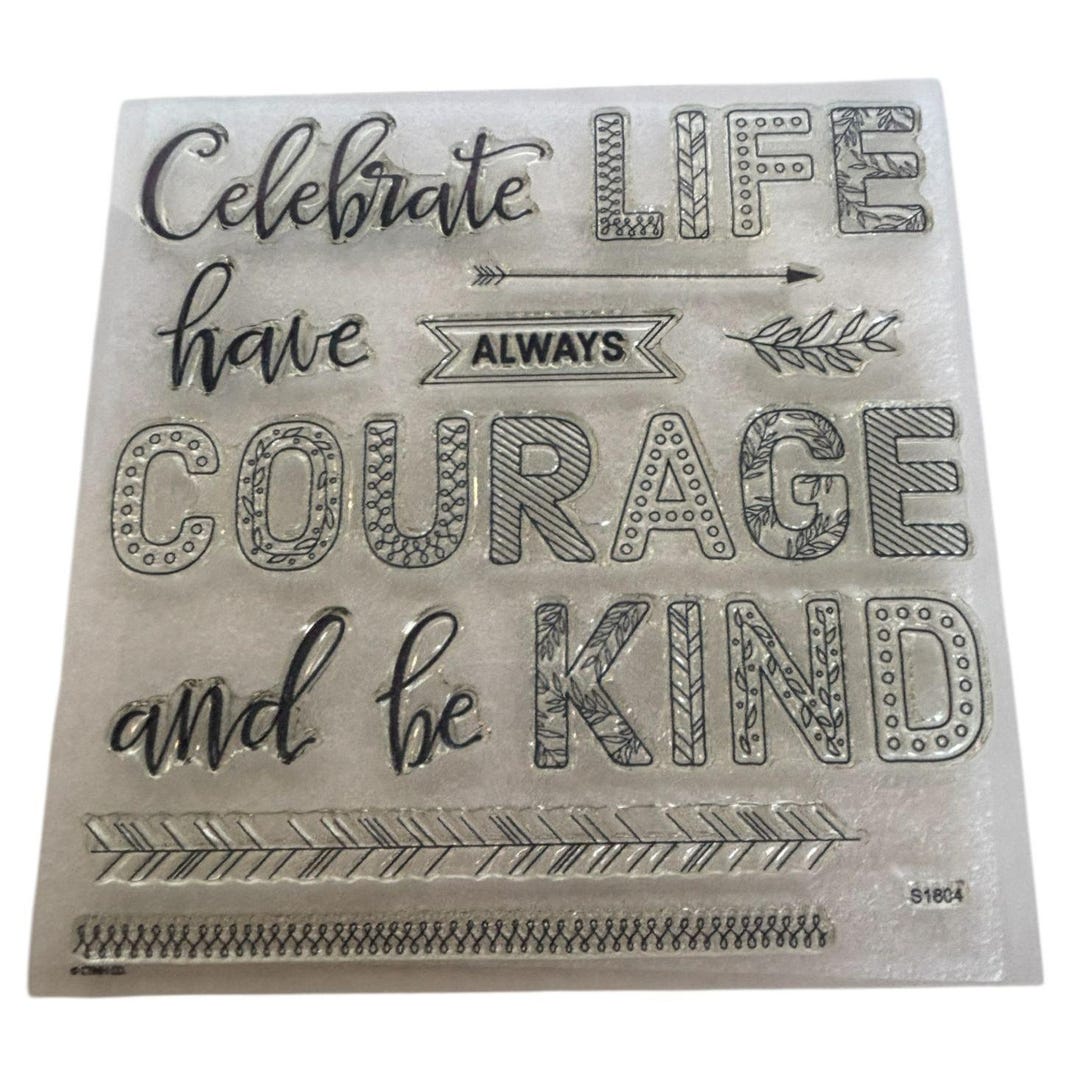 CTMH Acrylic Stamps Color Your Life Always Have Courage and Be Kind My ...