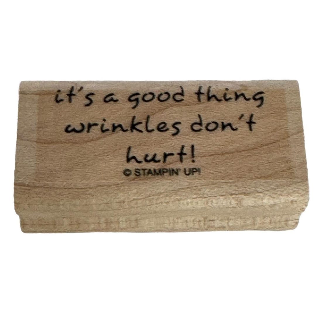 Stampin up Rubber Stamp Wrinkles Do Not Hurt Funny Birthday Card Making ...