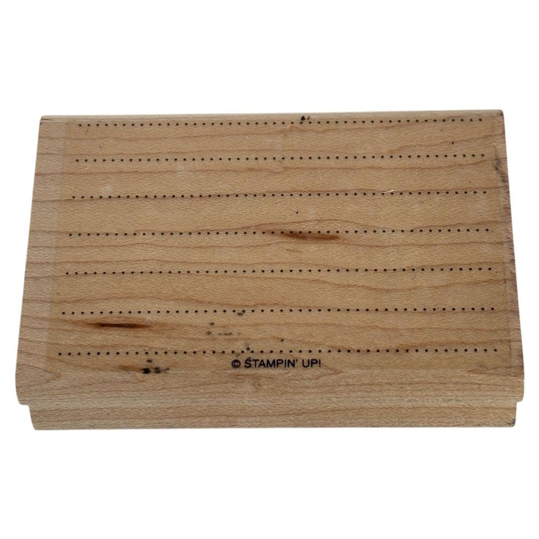 Stampin up Wood Rubber Stamp With Lined Dots Dotted Lines for Writing ...