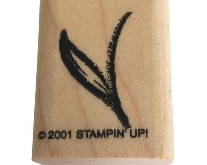 Stampin up Mounted Stamp Plant Leaf Stem Watercolor Mini Garden Nature ...