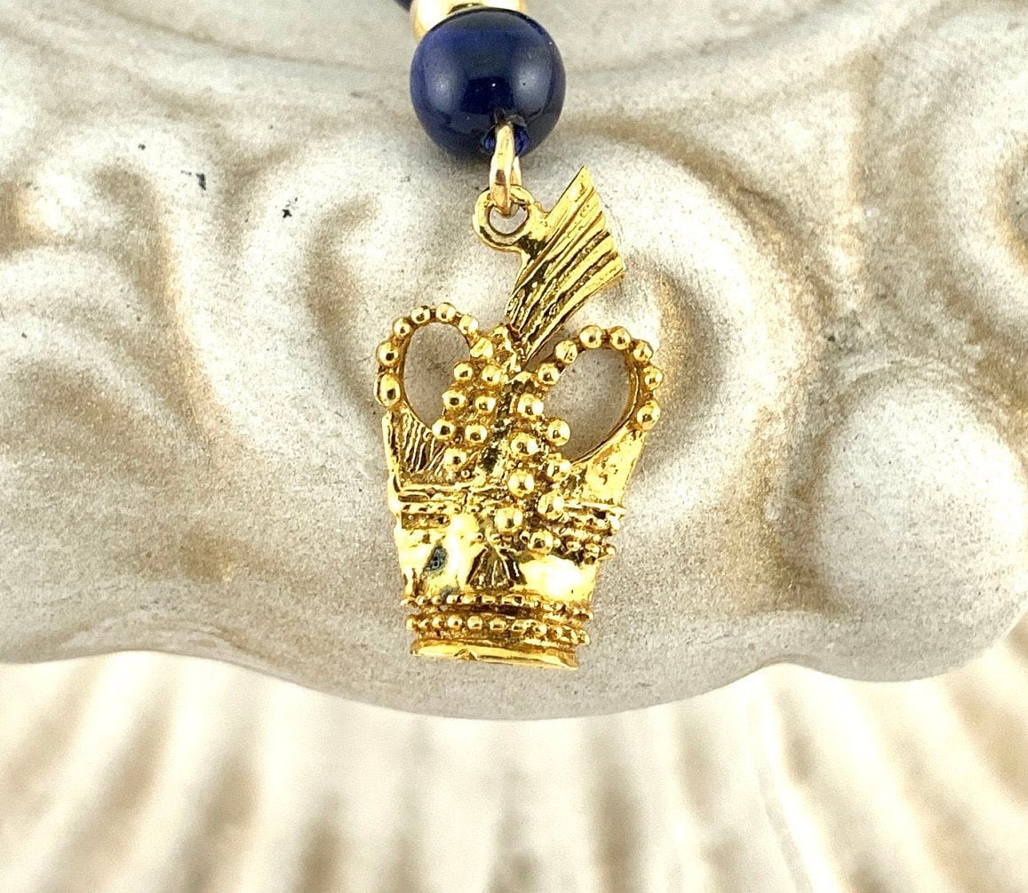 Blue Tiger Eye Bead Tasbih, Ismaili Taj Chuga Tasbih, Mens Tasbih, 33 ...