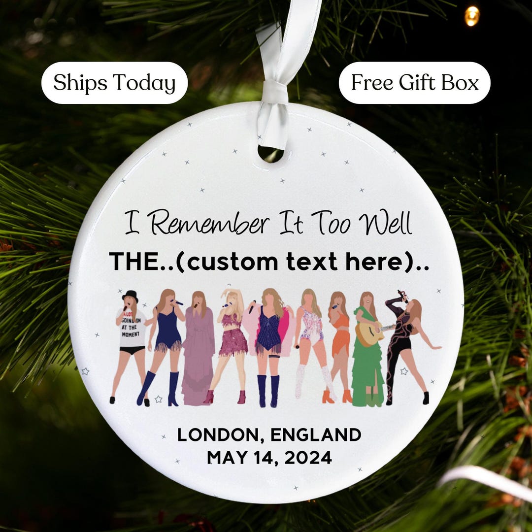 Personalized the Eras Concert Ceramic Ornament | Free Gift Box & Next ...