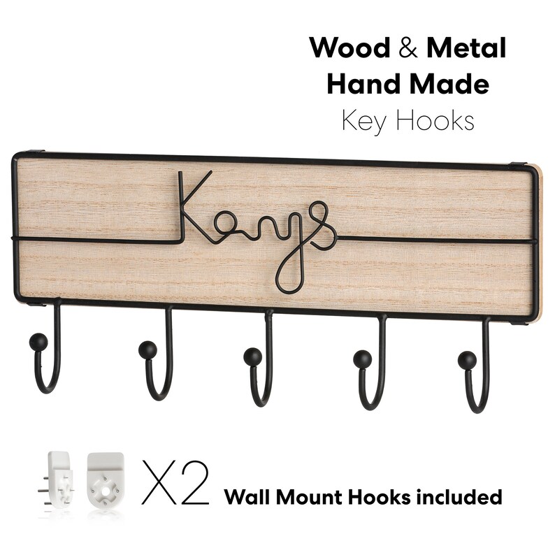 Key Hooks Organizer Wall Décor Keys Holder Door / Wall Mount for Modern ...