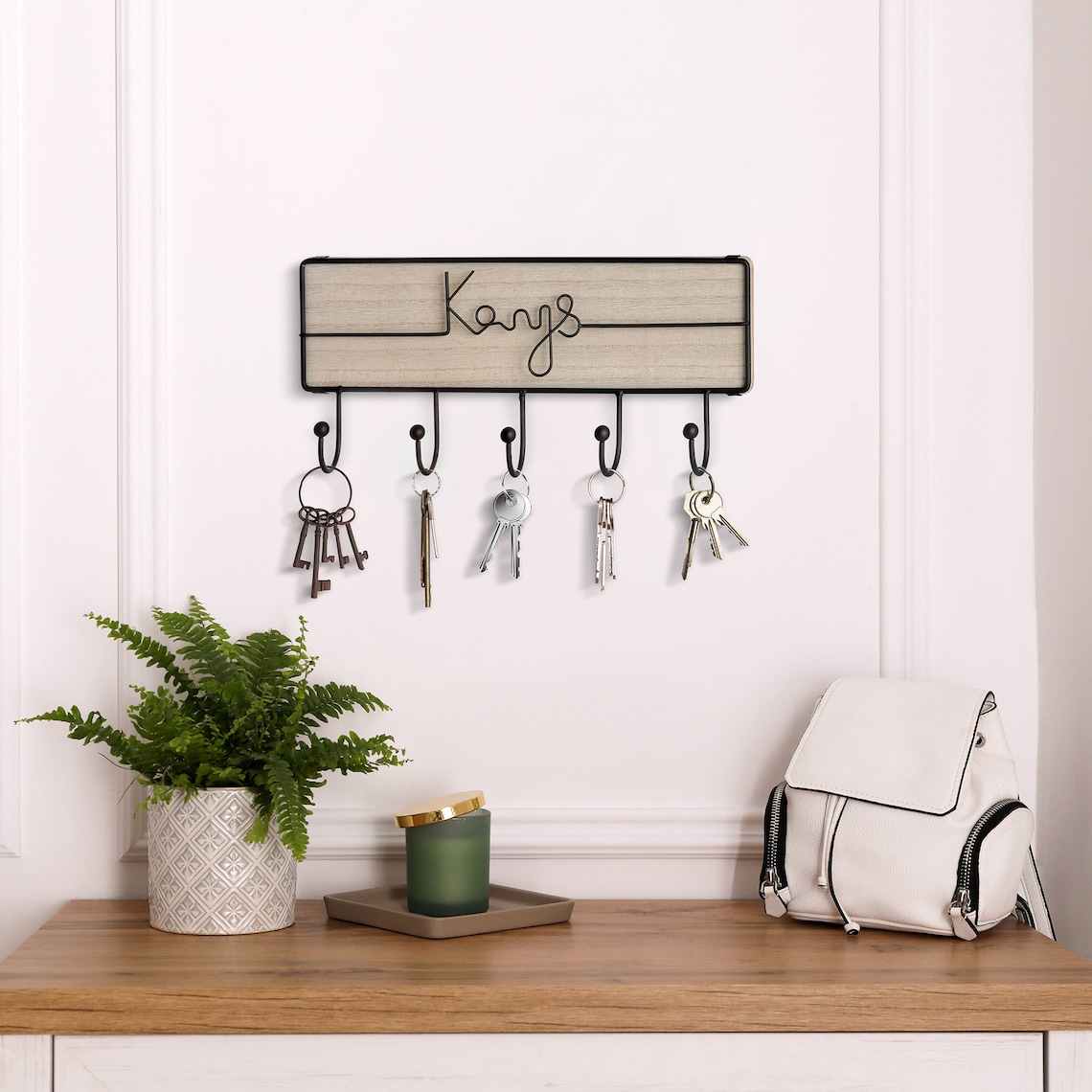 Key Hooks Organizer Wall Décor Keys Holder Door / Wall Mount for Modern ...