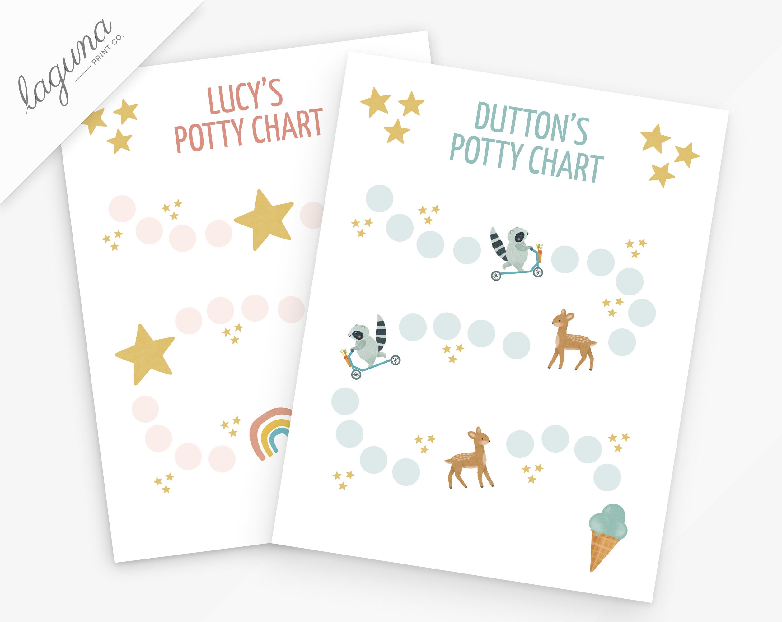 Editable Potty Chart | Potty Training Chart | Custom Sticker Chart ...