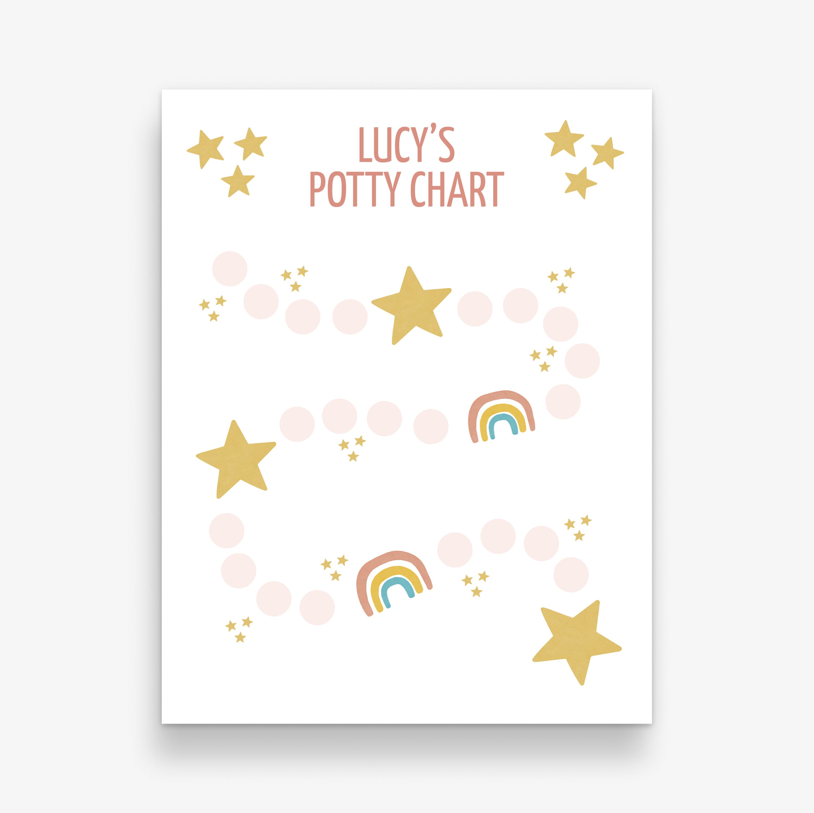 Editable Potty Chart | Potty Training Chart | Custom Sticker Chart ...