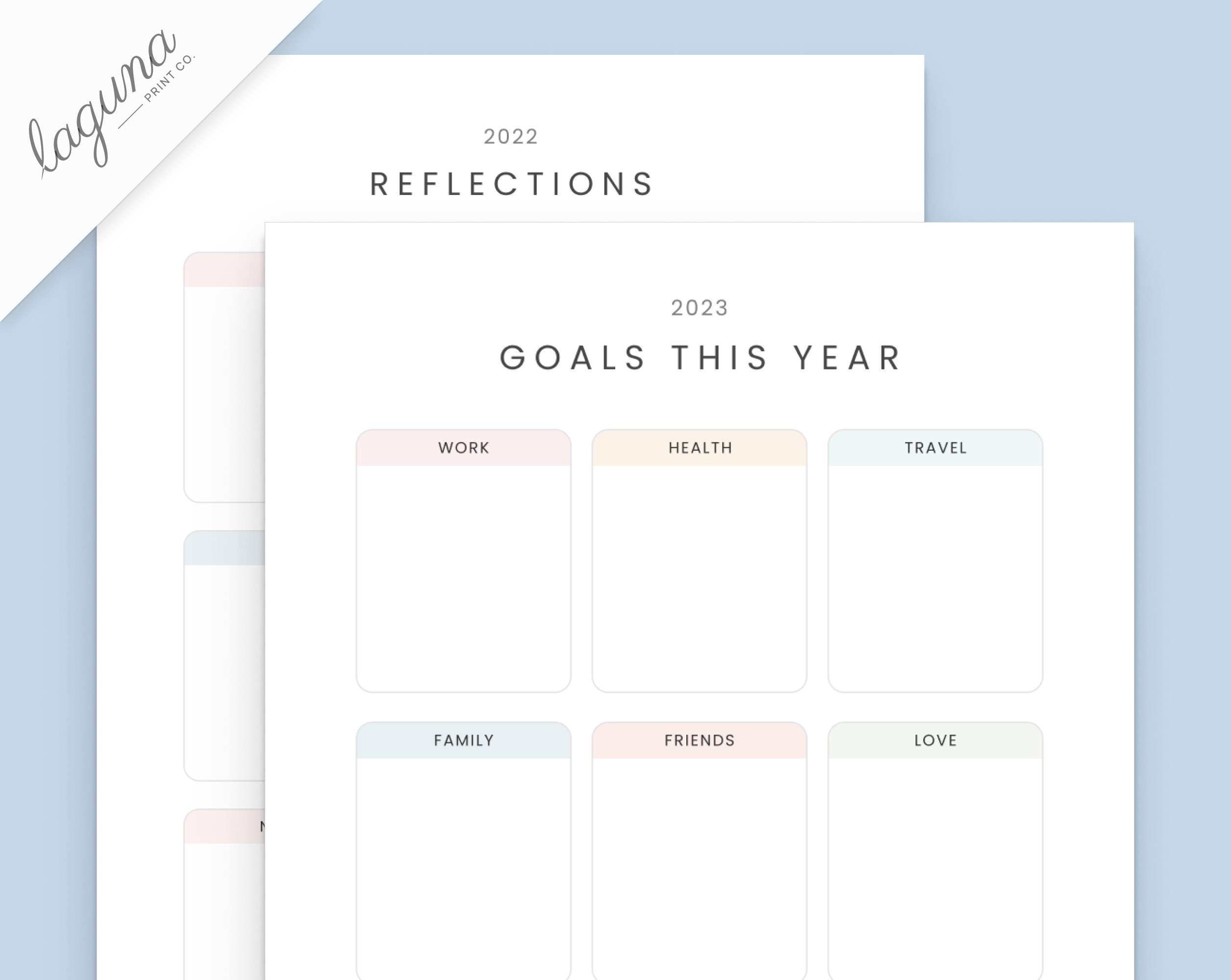 2023 New Years Resolutions Printable Goals List PDF Download New Year's ...