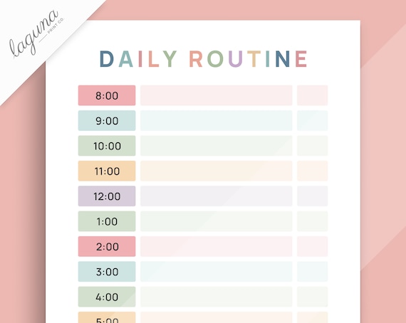 Daily Routine to Do List Printable for Kids Responsibility - Etsy