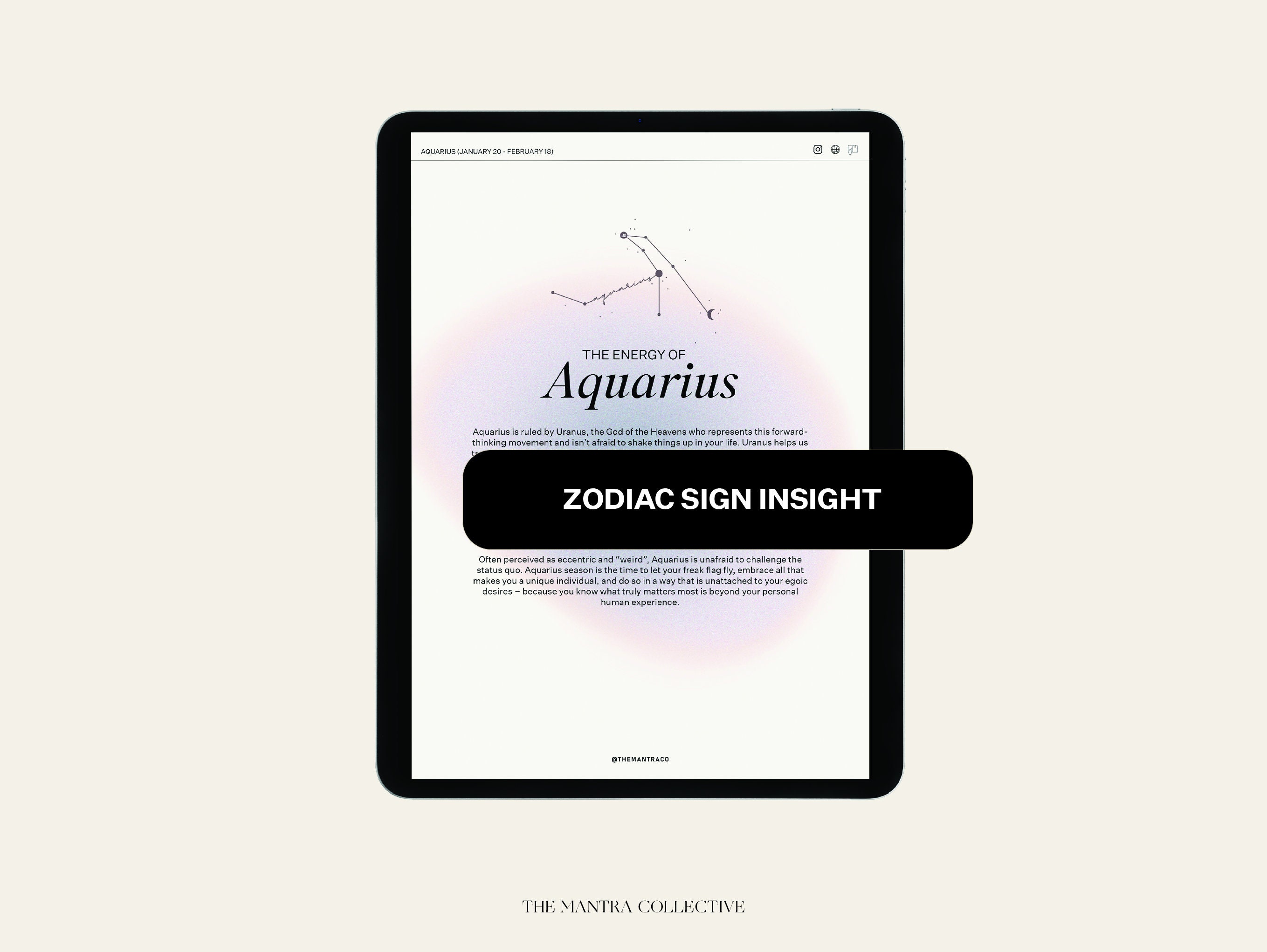 Aquarius Zodiac Season Workbook Zodiac Guidance, Journal Prompts, Full ...