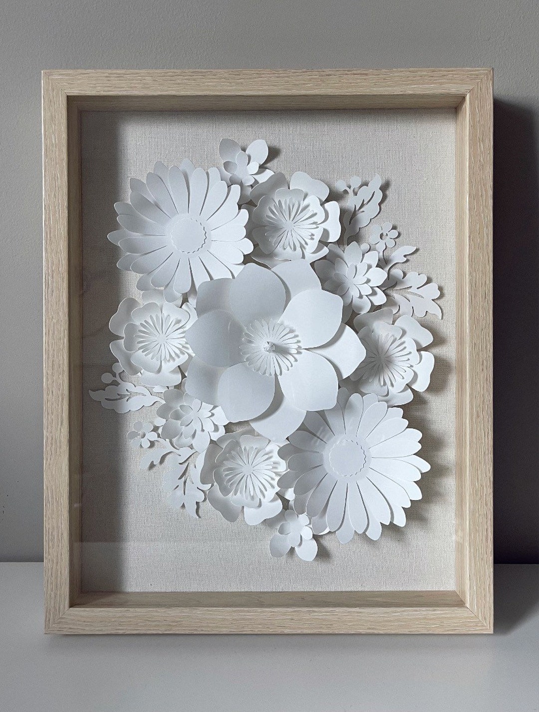 11x14 Paper Flower Frame - Etsy