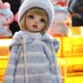 Yosd Hooded Sweater Long Hoodie & Beanie for 1/6 1/4 BJD Neo Blythe ...