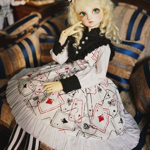 BJD Clothes SD Doll Clothes 1/3 1/4 1/6 BJD Dress white Headdress Set ...