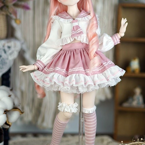 Bjd Doll Clothes MSD MDD Shirt Skirt Hat Socks Set for - Etsy