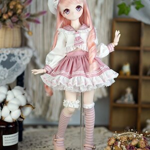 Bjd Doll Clothes MSD MDD Shirt Skirt Hat Socks Set for 1/4 BJD Outfit ...