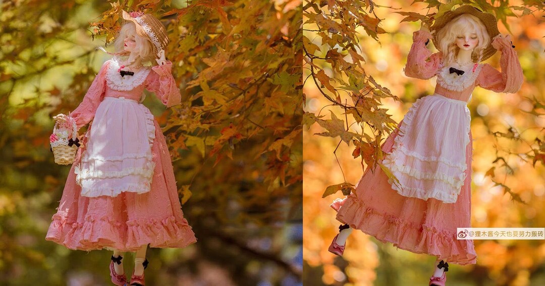 BJD Clothes SD SD13 Sdgr Dress Apron Headdress Socks Underskirt Set for ...