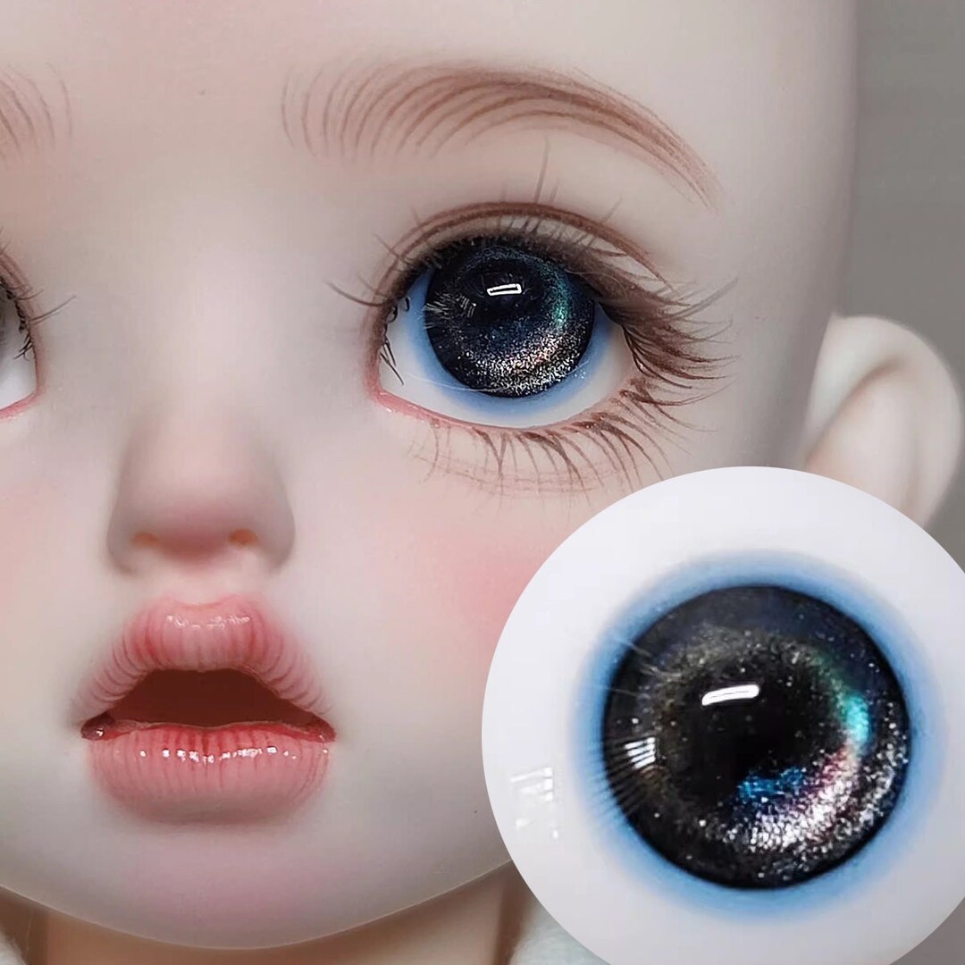 BJD Eyes 18mm 16mm 14mm 12mm Plaster Metallic Doll Eyes Black for ...
