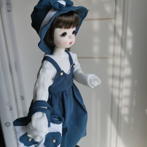 Yosd MSD Overall Dress Shirt Hatbag Set 1/6 1/4 BJD Doll Clothes Imda3 ...