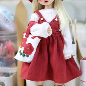 Yosd MSD Overall Dress Shirt Hatbag Set 1/6 1/4 BJD Doll Clothes Imda3 ...