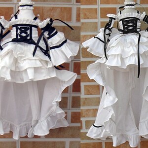 BJD Clothes SD Doll Clothes 1/3 1/4 1/6 Black Dress Hairband & Neck ...