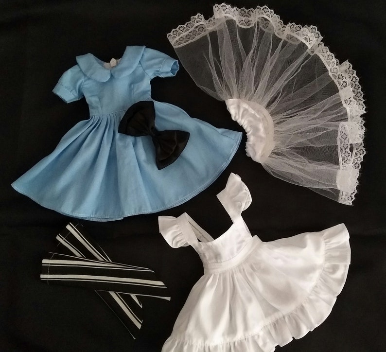 1/6 BJD Doll Clothes Yosd Dress Housemaid Dress Set blue & - Etsy