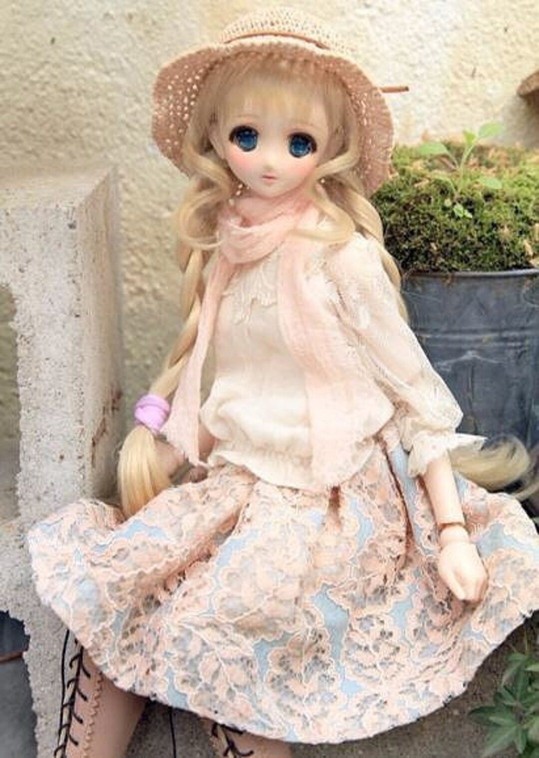 BJD Doll Clothes SD Shirt Skirt Scarf Set _ 1/3 BJD SD13 Sdgr Dollfie ...