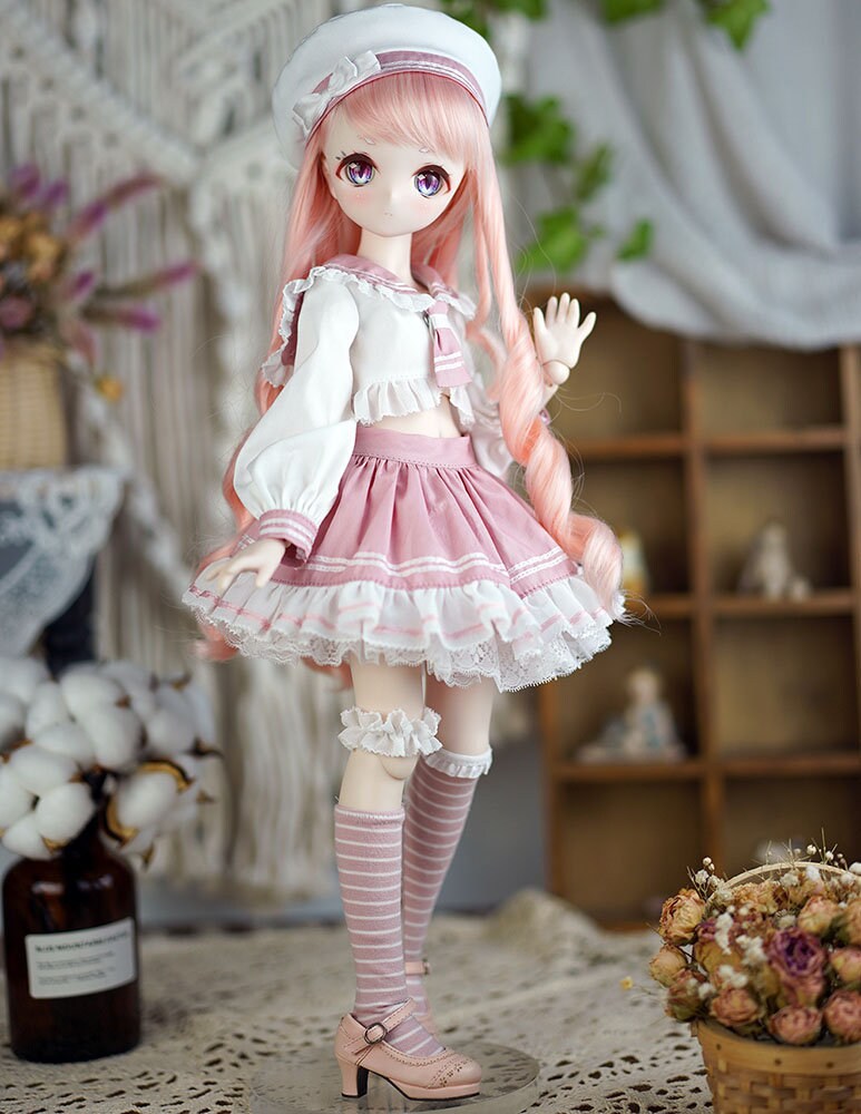 Bjd Doll Clothes MSD MDD Shirt Skirt Hat Socks Set for - Etsy