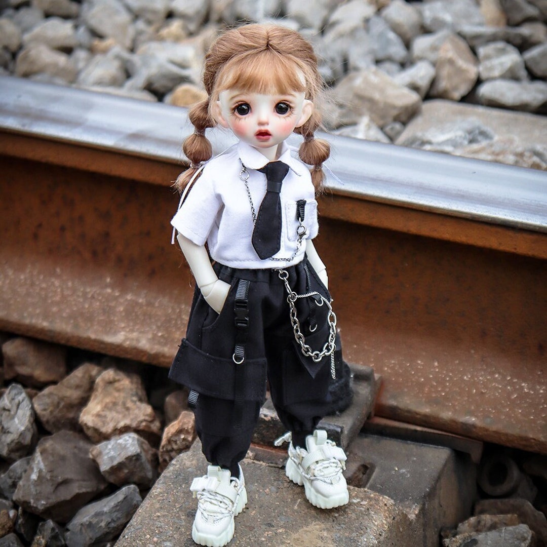 BJD Doll Clothes Yosd Cargo Pants T-shirt Socks Set for Mdd Yosd Msd 1/ ...