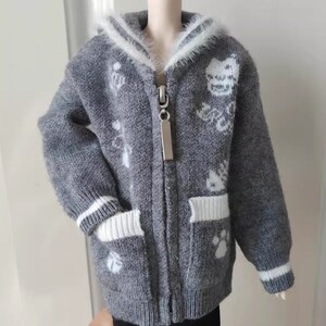 BJD Doll Clothes MSD MDD Kumako Cardigan Sweater Knitted Coat for 1/4 ...