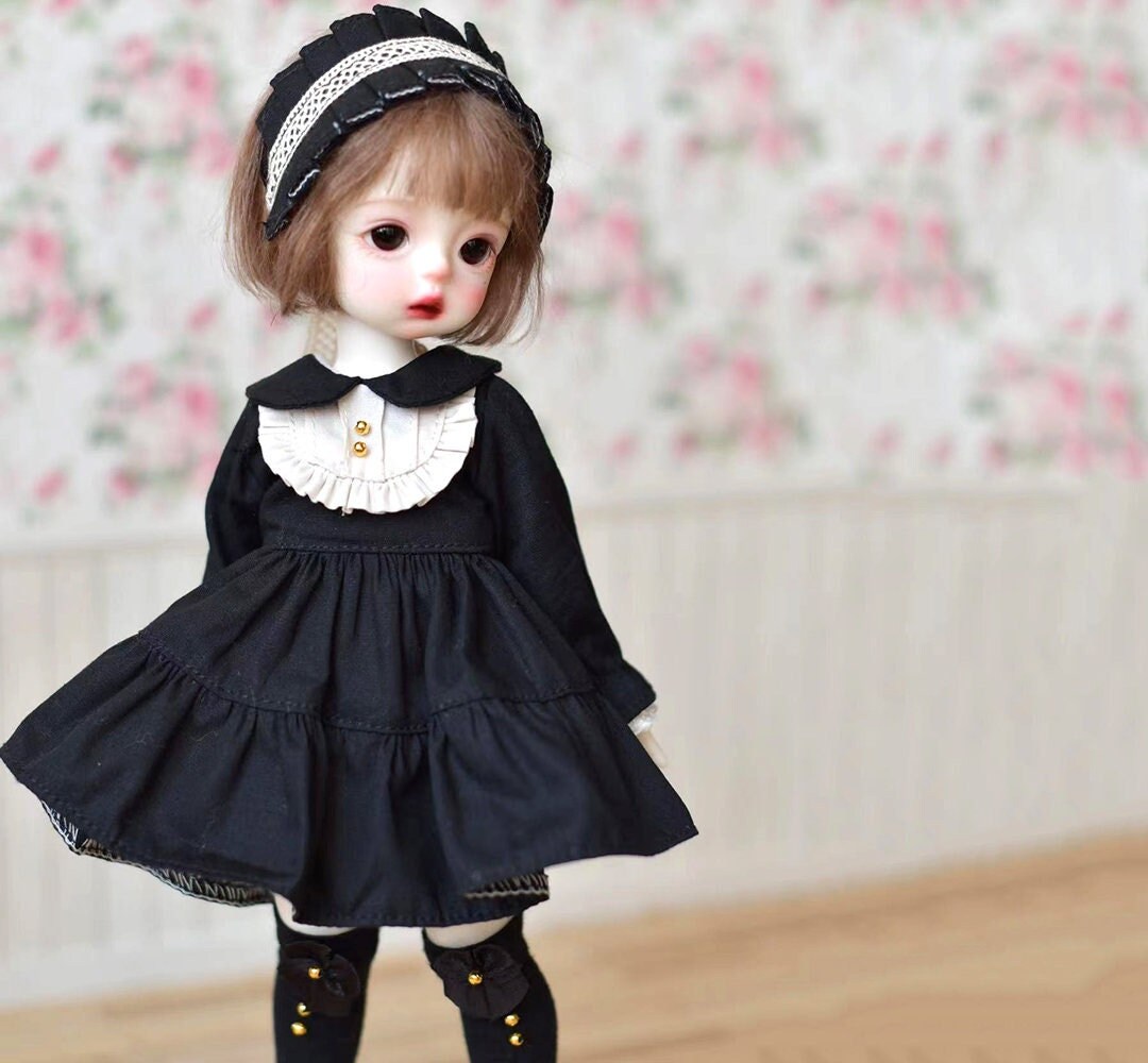 BJD Clothes Yosd Daily Dress headdress socks for 1/6 BJD Doll Outfit ...