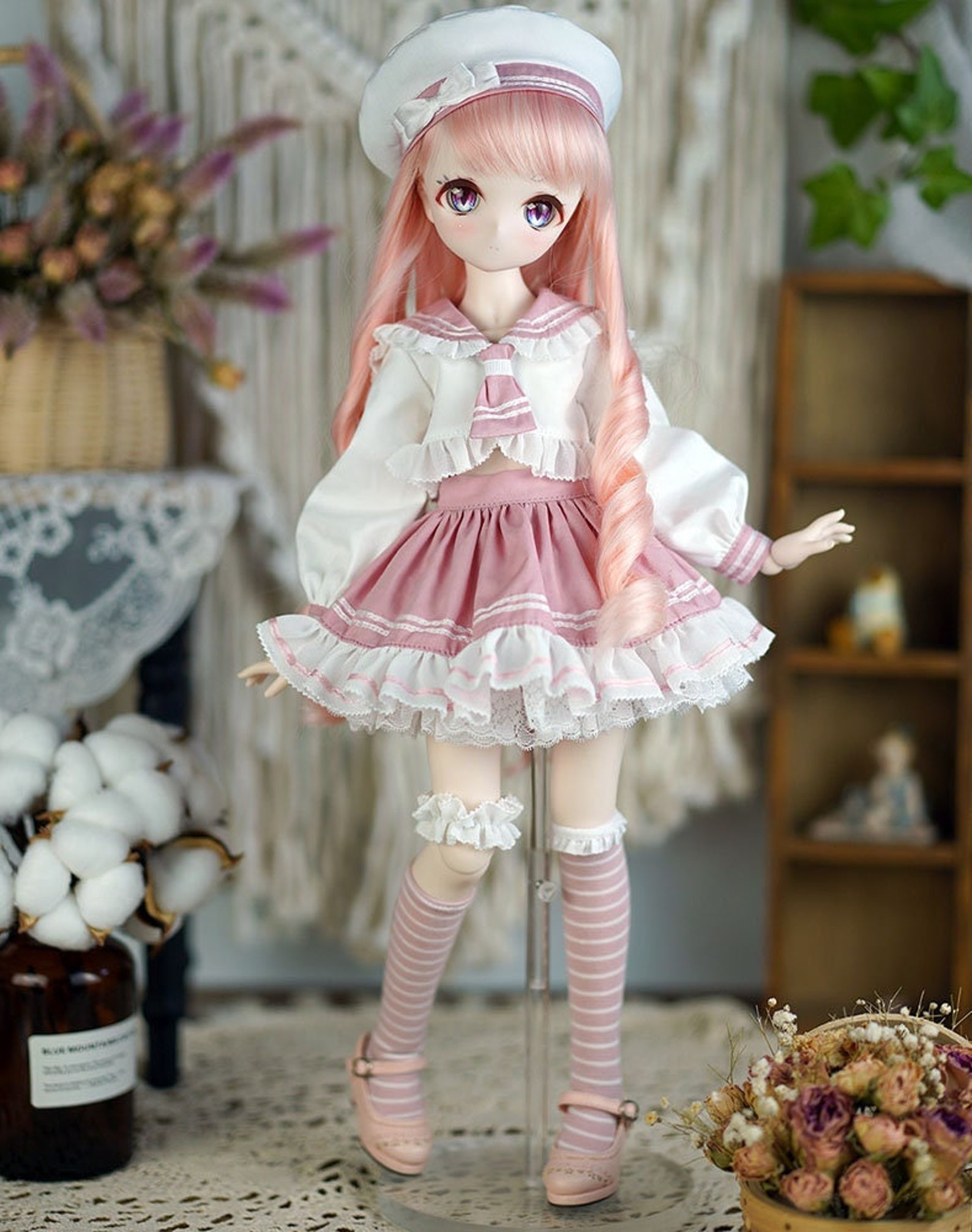 Bjd Doll Clothes MSD MDD Shirt Skirt Hat Socks Set for - Etsy