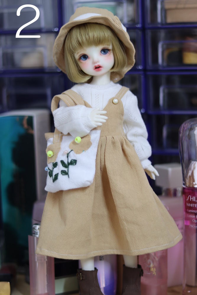 Yosd MSD Overall Dress Shirt HatBag Set 1/6 1/4 BJD Doll | Etsy