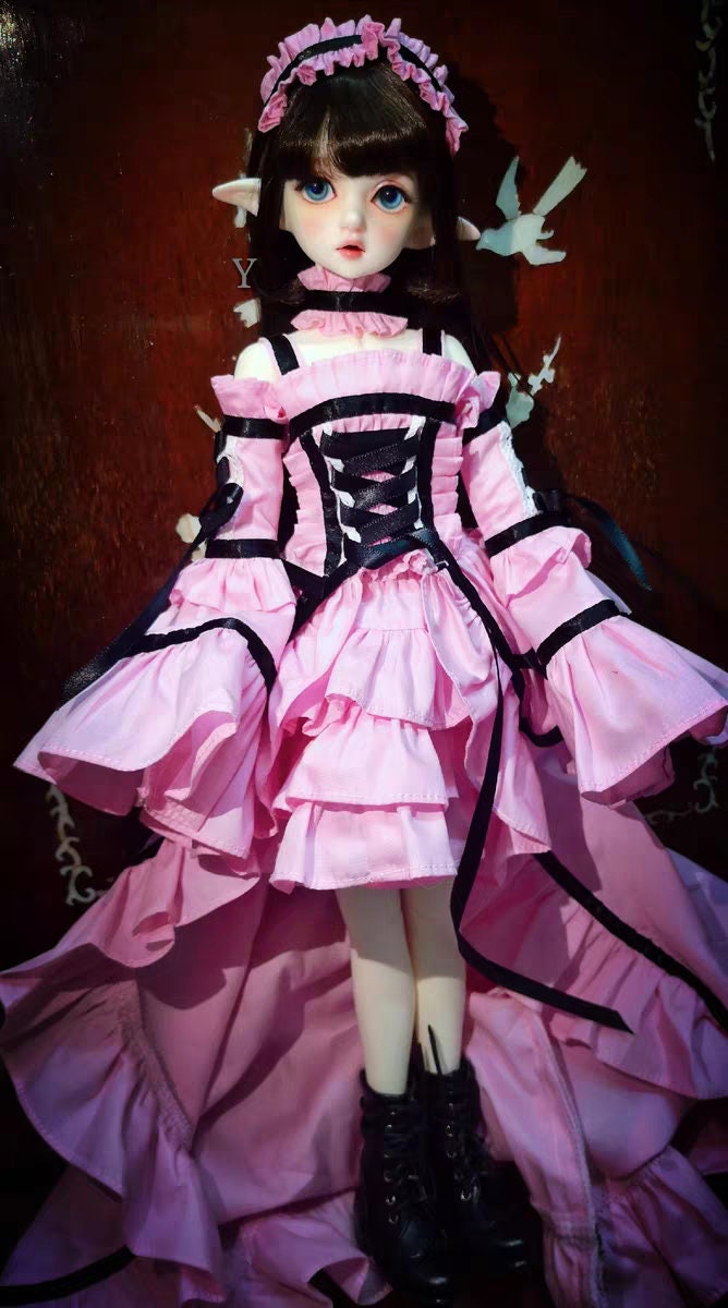 BJD Clothes SD Doll Clothes 1/3 1/4 1/6 Black Dress Hairband & - Etsy