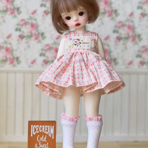 BJD Clothes Yosd Sleeveless Dress and Socks Set for 1/6 BJD Doll Outfit ...