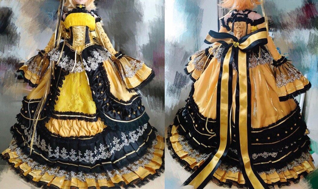 1/3 1/4 BJD Sd Msd Loyal Family Dress top Skirt & Headdress Set BJD ...