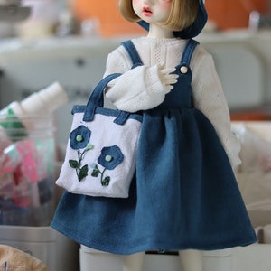 Yosd MSD Overall Dress Shirt Hatbag Set 1/6 1/4 BJD Doll Clothes Imda3 ...