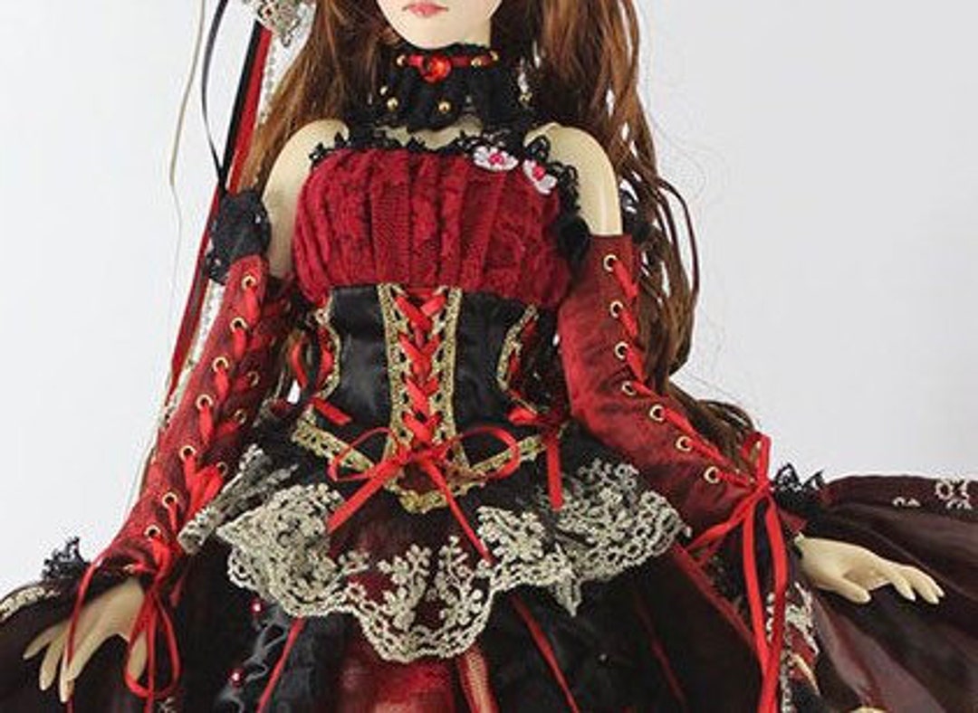 1/3 1/4 BJD Sd Msd Loyal Family Dress top Skirt & Headdress Set BJD ...