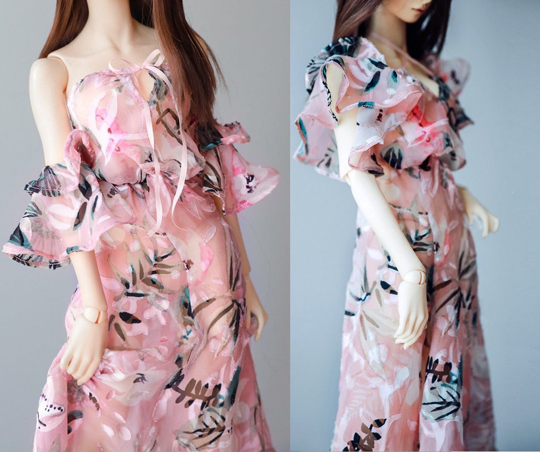 BJD Doll Clothes SD16 Long Dress Real Silk Dress for 1/3 BJD Doll ...