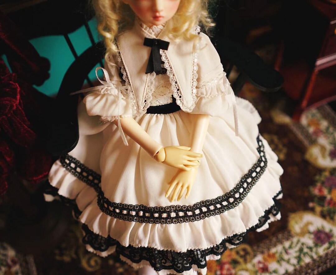 BJD Doll Clothes MSD Mdd Kumako SD Dddy Doll Clothes Shirt Dress Collar ...