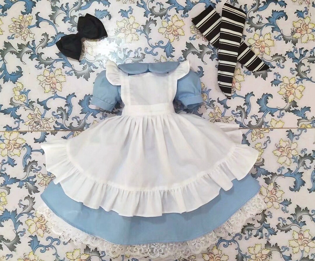 1/6 BJD Doll Clothes Yosd Dress Housemaid Dress Set blue & - Etsy