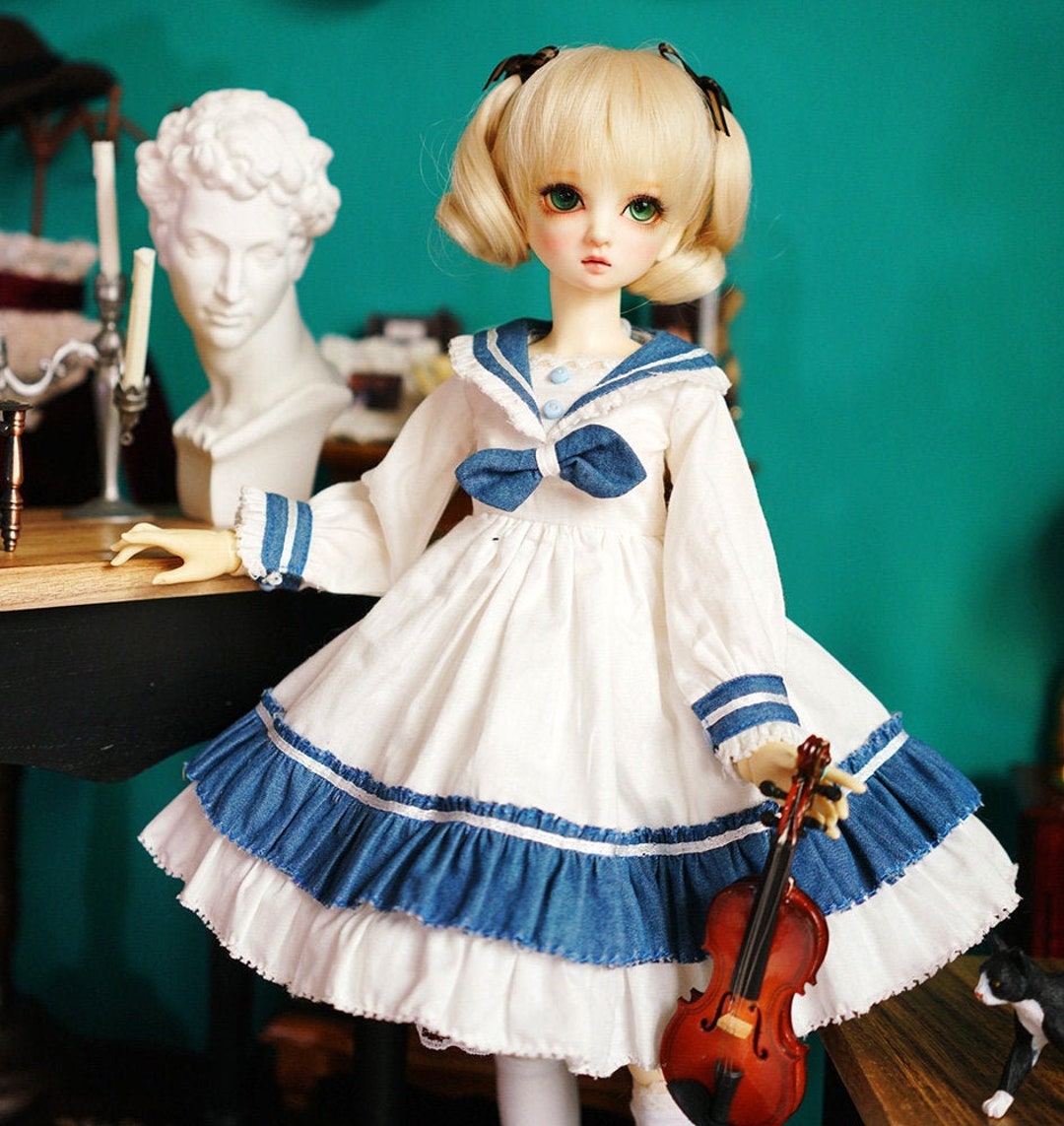 BJD Clothes Yosd Sailor Dress for 1/6 Doll - Etsy
