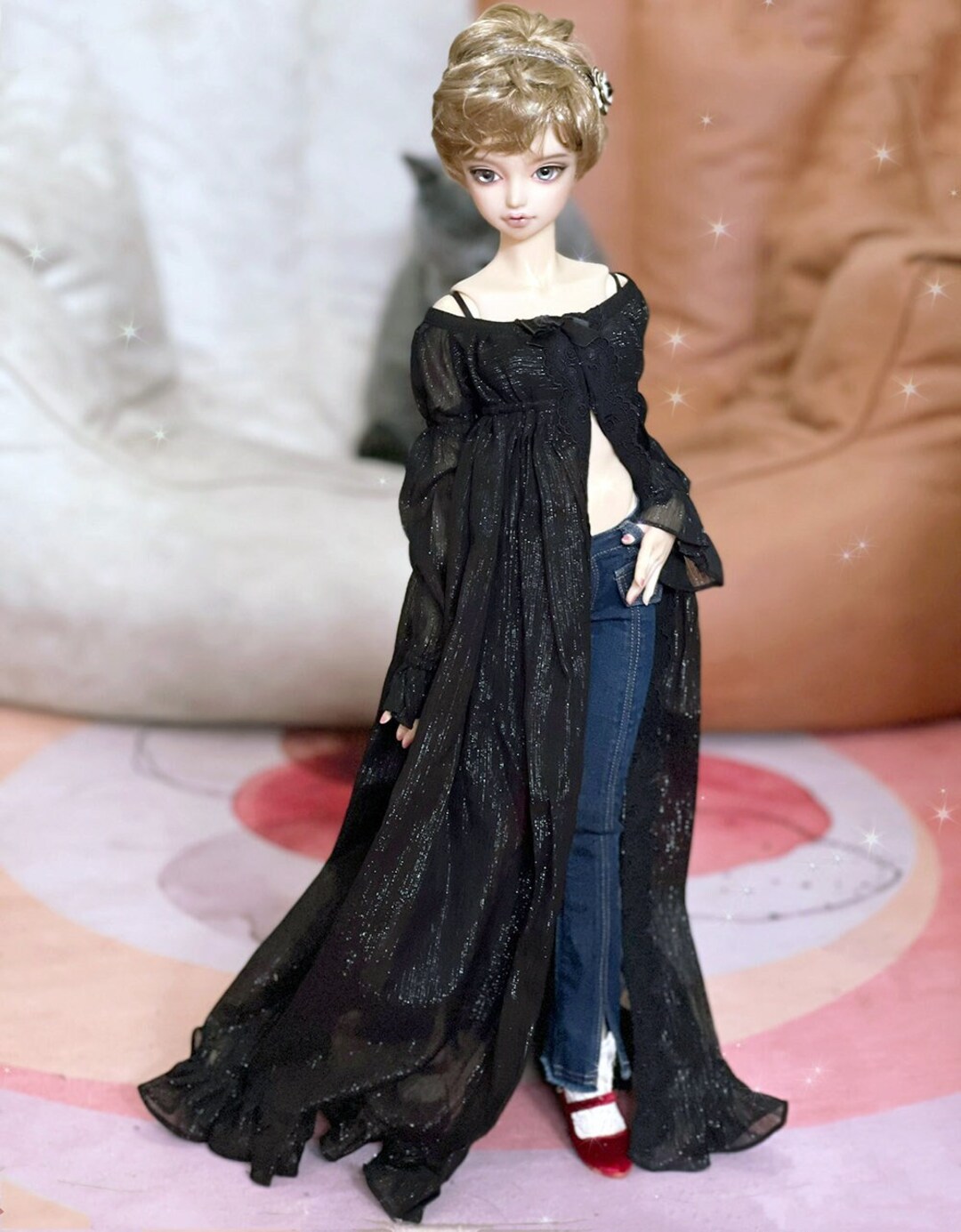 BJD Doll Clothes SD Chiffon Night Dress Nightgown _ 1/3 BJD SD16 SD13 ...