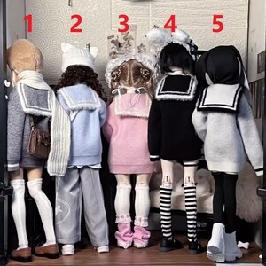 BJD Doll Clothes MSD MDD Kumako Cardigan Sweater Knitted Coat for 1/4 ...